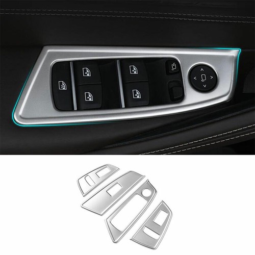 For BMW 5 Series G30 2018-2022 Silver Steel Window Switch Button ...