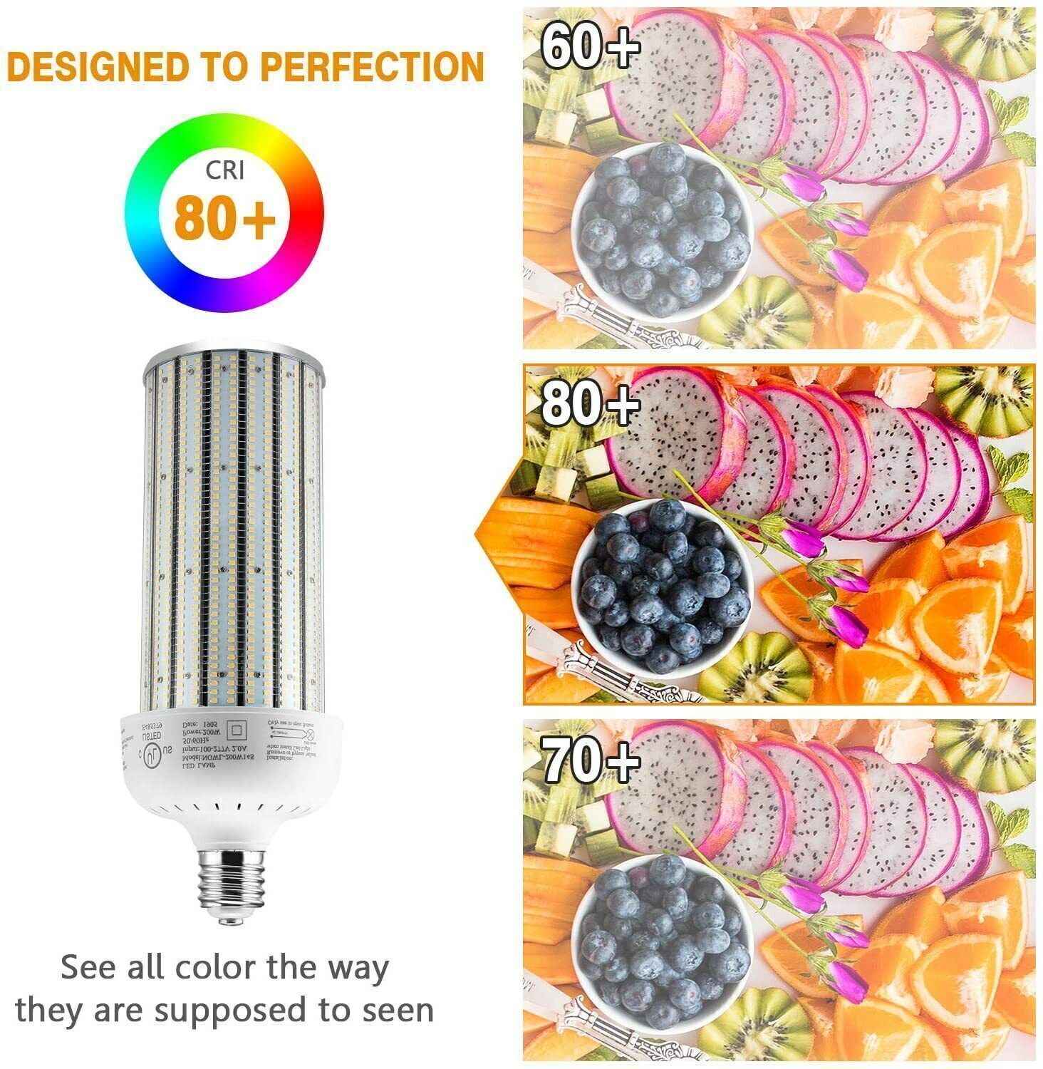 200W LED Corn Cob Light Retrofit Bulb Commercial Warehouse High Bay ...
