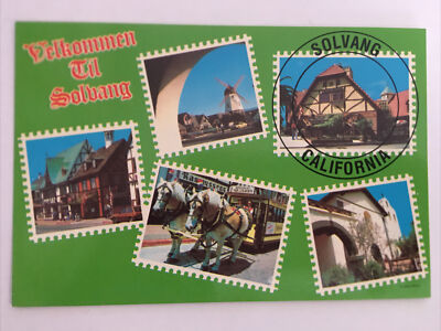 Velkommen Til Solvang California Postcard | eBay