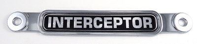 Interceptor Police flag Chrome Emblem Screw On car License plate Decal ...