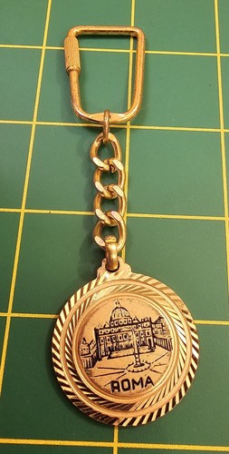 Vintage St. Peter Basilica Roma Italian Goldtone Souvenir Keychain | eBay