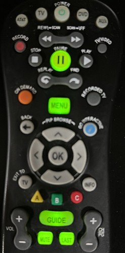 ATT Uverse U-Verse Universal Remote Control for ATT S10-S1 S10-S2 S10 ...