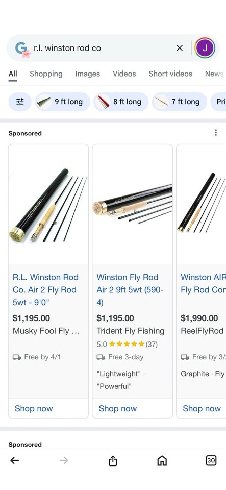 RL Winston Rod Co Fly Fishing Rod | eBay