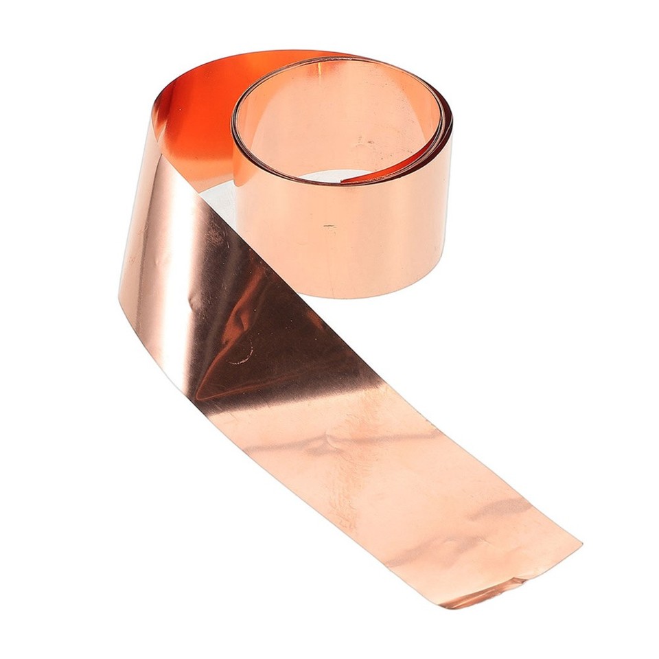 1 Roll Copper Strip - 0.1mm Copper Metal Sheet - Electrical Repair Foil ...