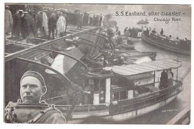 PC S.S. Eastland After Disaster-Chicago River, 1915 | eBay