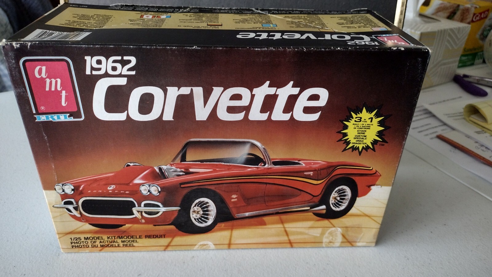VINTAGE 1986 AMT/ERTL 1962 Corvette Model Kit | eBay