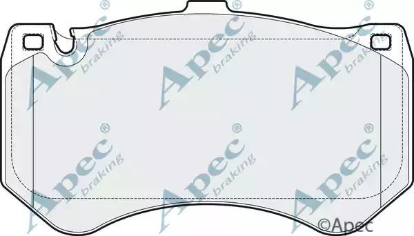 PAD1820 APEC Front Brake Pad Set Replaces 0004205800,64200720,74207120 ...