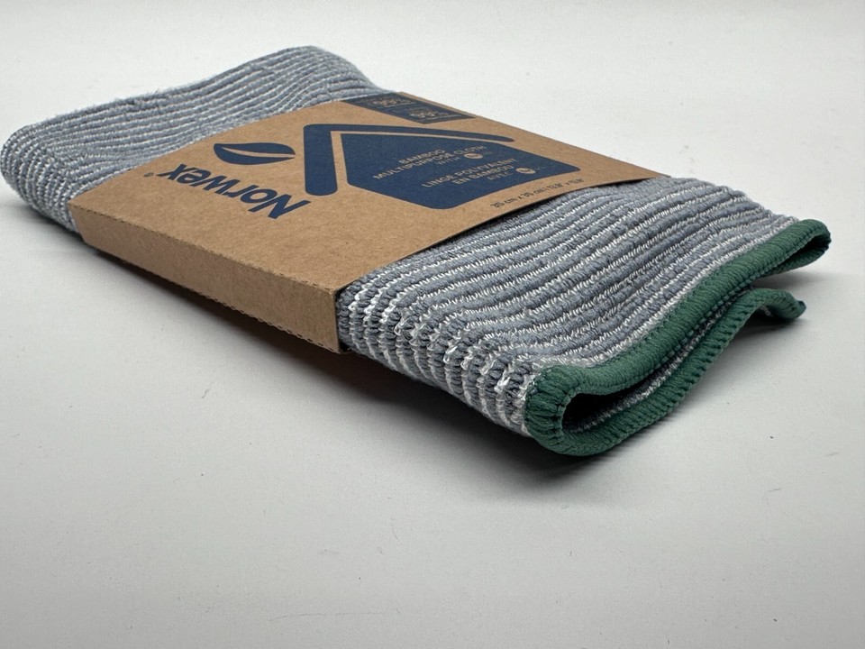 Norwex Multi-Purpose Bamboo Microfiber Cloth Graphite W/ Green Trim NEW ...