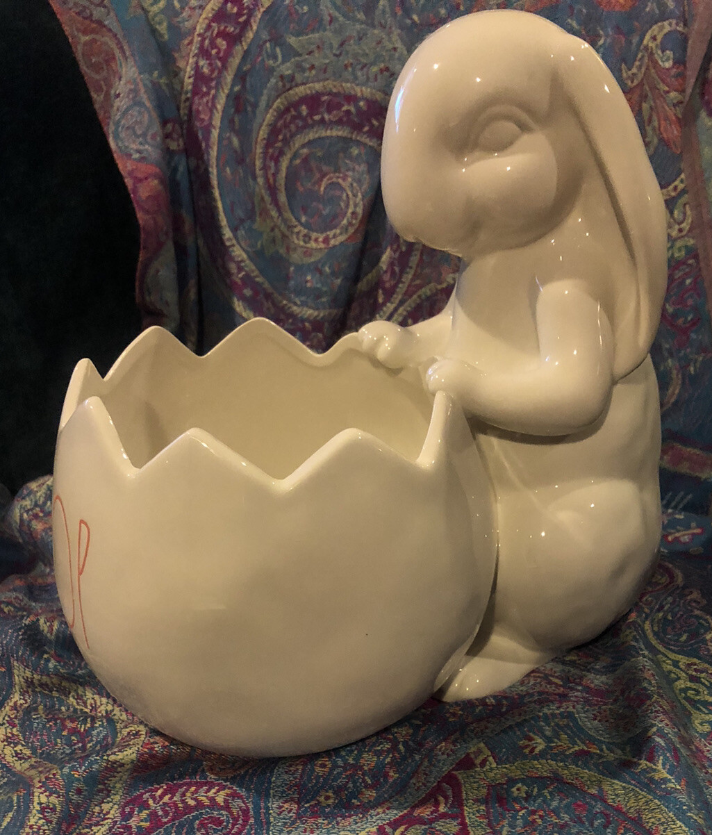 Rae Dunn Bunny Rabbit Hop Planter Large Display Decor Spring Easter | eBay
