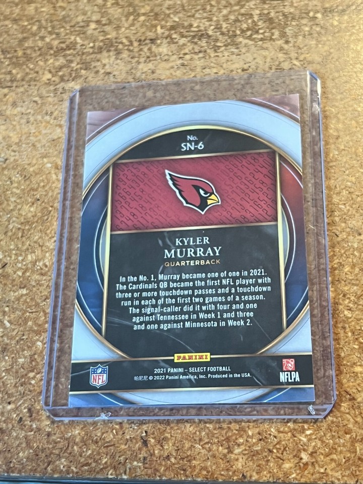 2022 Panini Select Football Numbers # SN-6 Kyler Murray | eBay