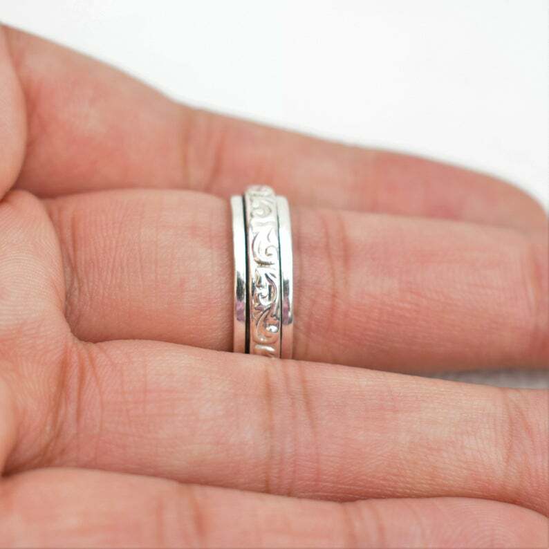 Spinner Ring 925 Sterling Silver Ring Handmade Ring Beautiful Ring Ring ...