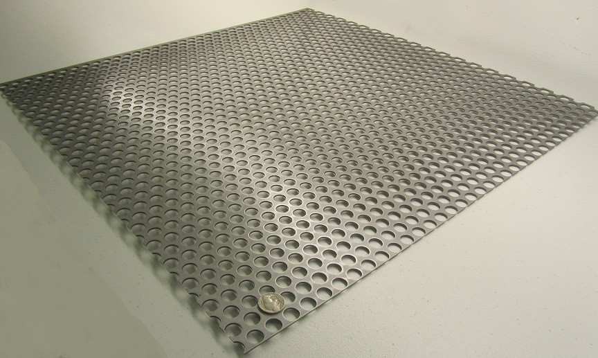 Perforated Staggered Steel Sheet .075" Thick x 24" x 24", .500" Hole ...