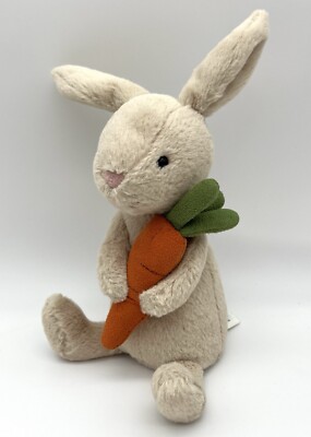 Jellycat Bonnie Bunny Rabbit w/ Carrot Easter Beige Plush Toy | eBay