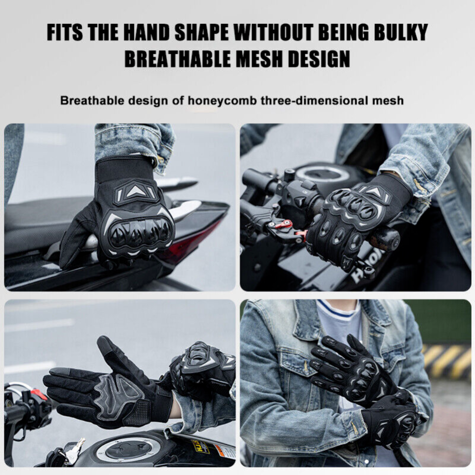 Motorcycle Gloves Touchscreen Full Finger ATV MTB Motorbike Racing ...