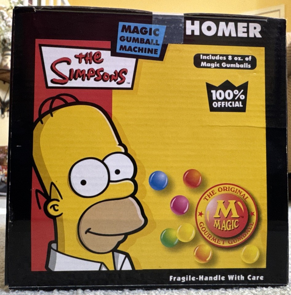 THE ORIGINAL RARE MAGIC GOURMET GUMBALL MACHINE THE SIMPSONS HOMER ...