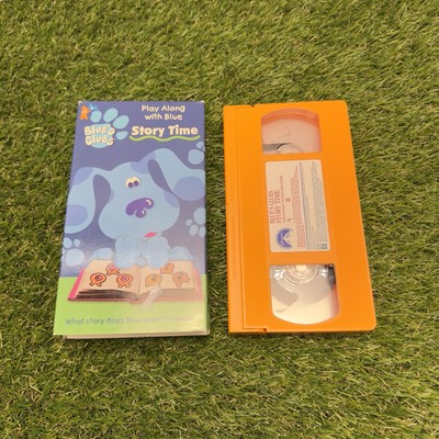 Blues Clues Story Time VHS 1998 Play Along With Blue Nick Jr Orange ...
