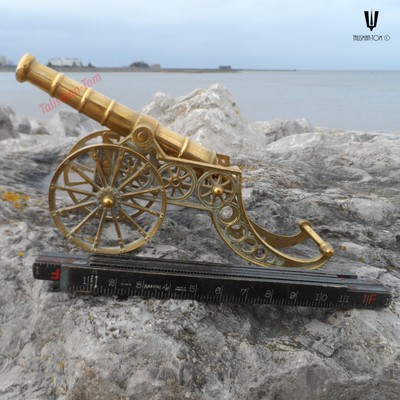 Vintage Large Heavy Solid Brass Canon | eBay UK