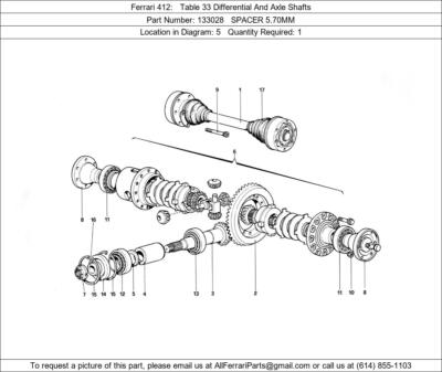 Ferrari Part 133028 Spacer 5.70mm | eBay