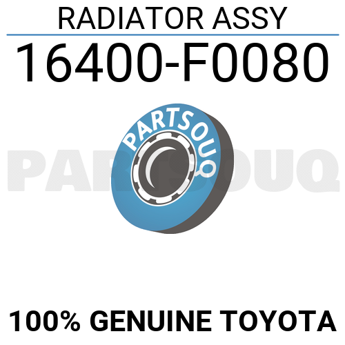 16400F0080 Genuine Toyota RADIATOR ASSY 16400-F0080 | eBay