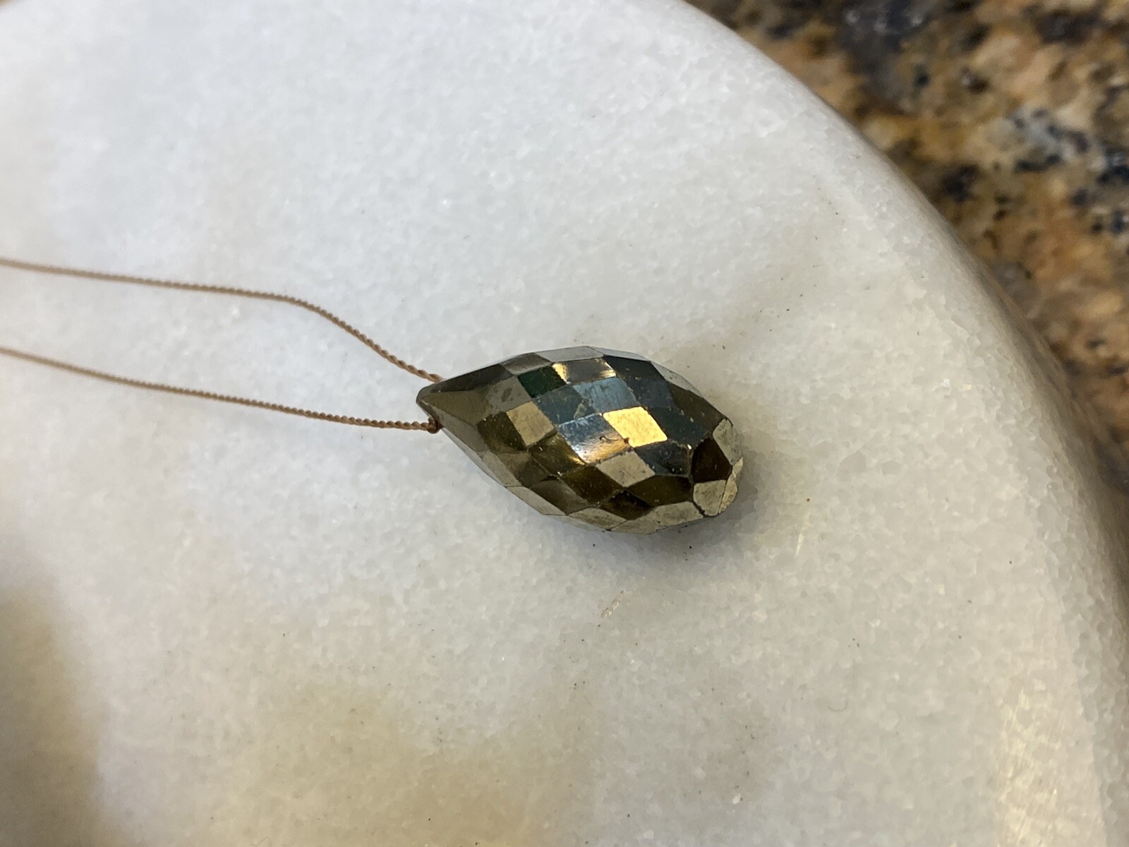 Handmade Power Gemstone Pyrite stone On String Necklace By Sheree ...