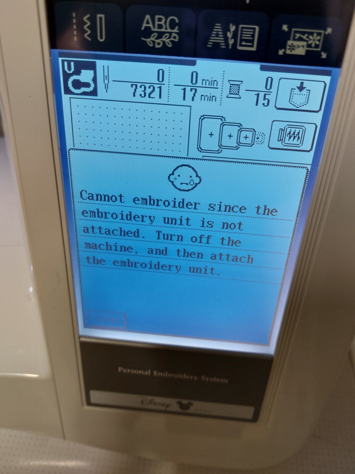 Brother Innov-is 1500D Disney Personal Embroidery System Sewing Machine ...