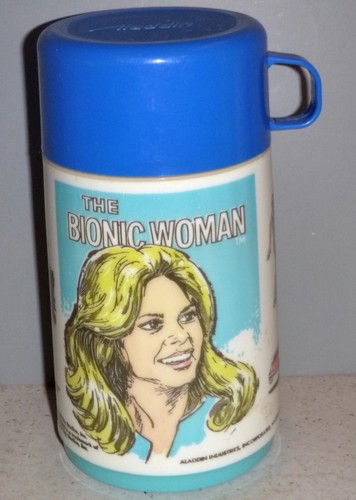 Vintage 1970s THE BIONIC WOMAN Jaime Sommers Thermos KST VG Condition ...