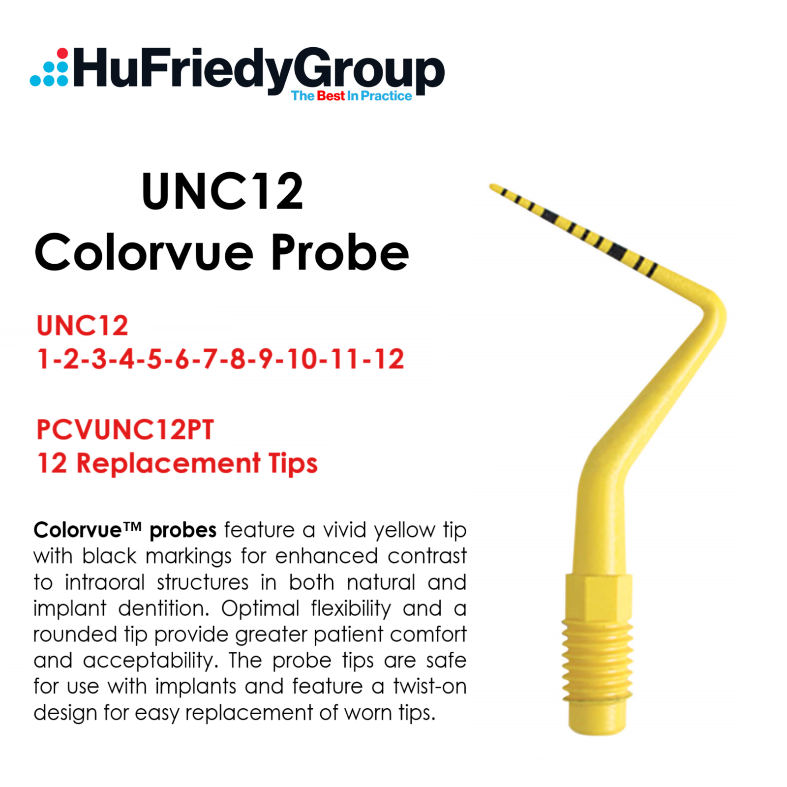 2 xPCVUNC12PT Colorvue Probe 1-2-3-4-5-6-7-8-9-10-11-12 UNC Tips 12Pk ...