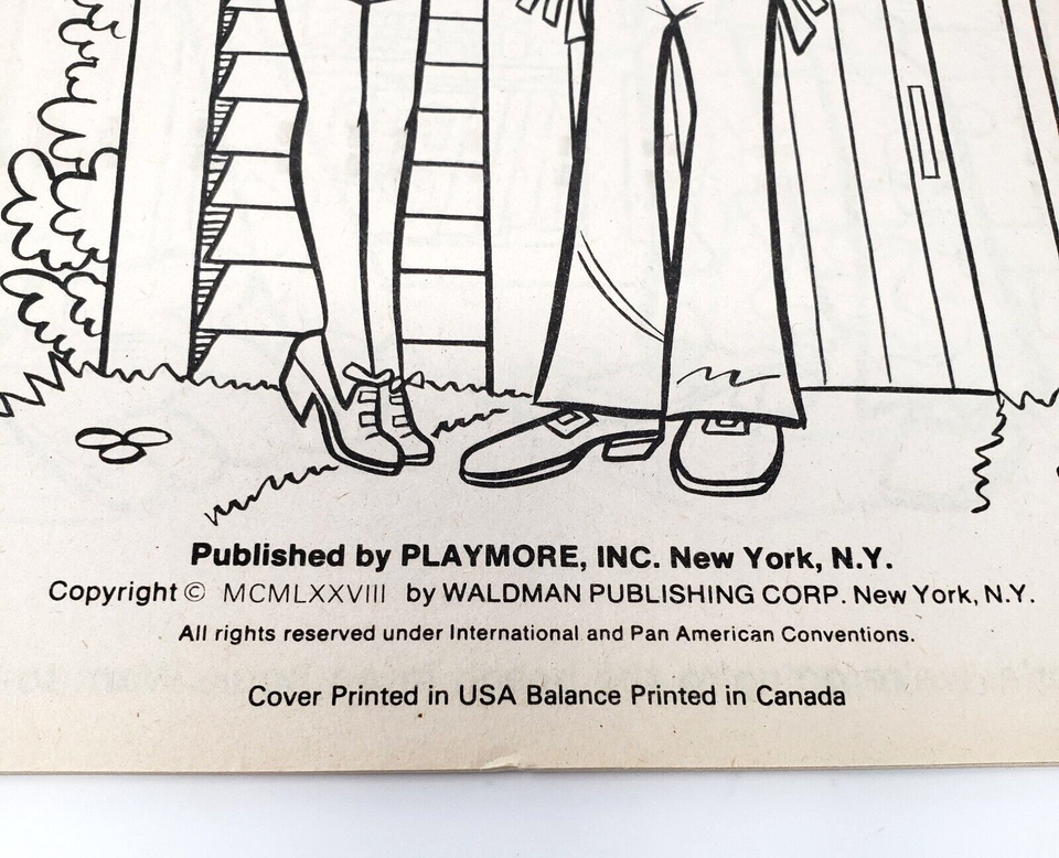 Vintage 1978 Playmore Inc. Freddie Coloring Book 70s Mod Love Peace ...