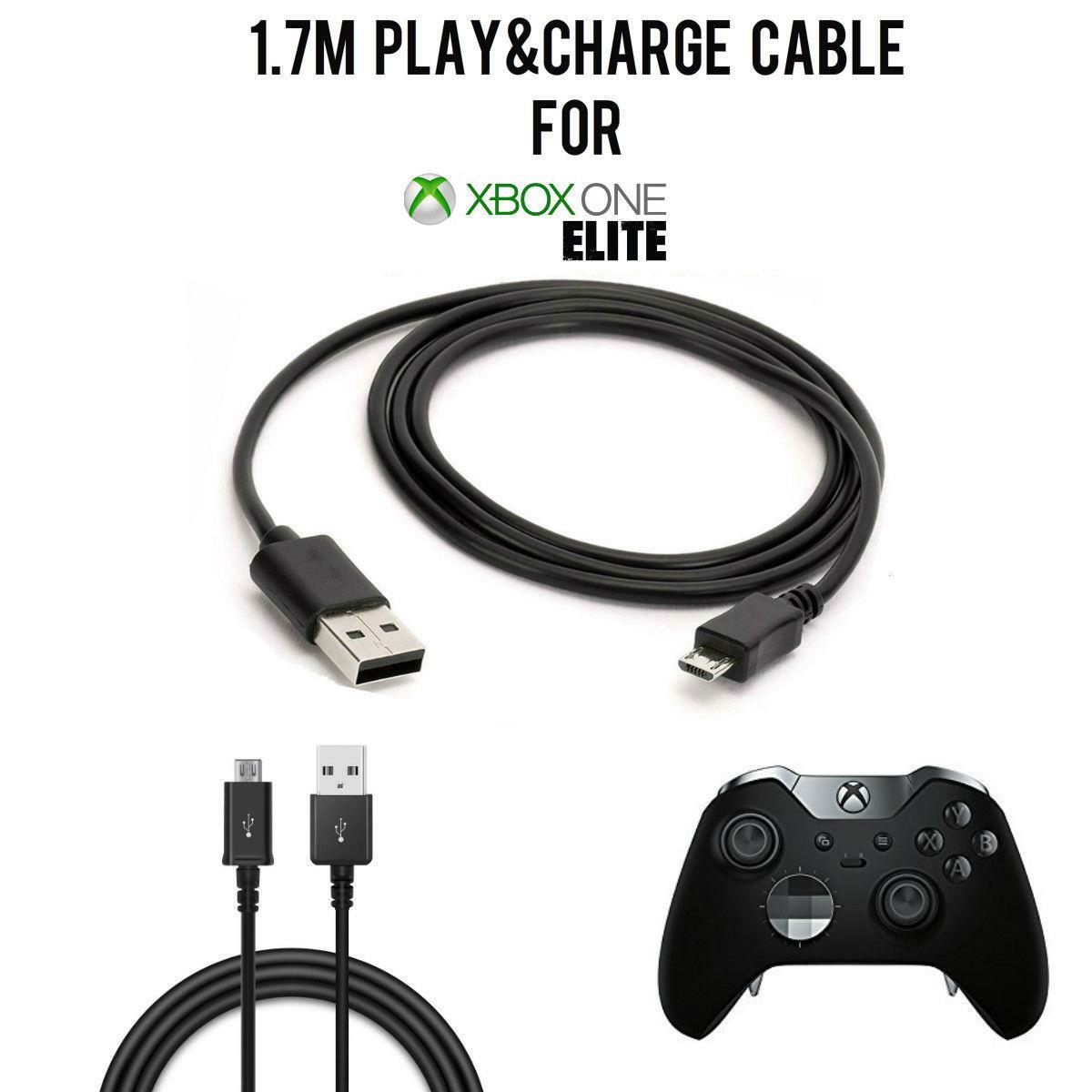 1.7M USB Charging Cable Play Charge Cable Cord Xbox One Elite ...