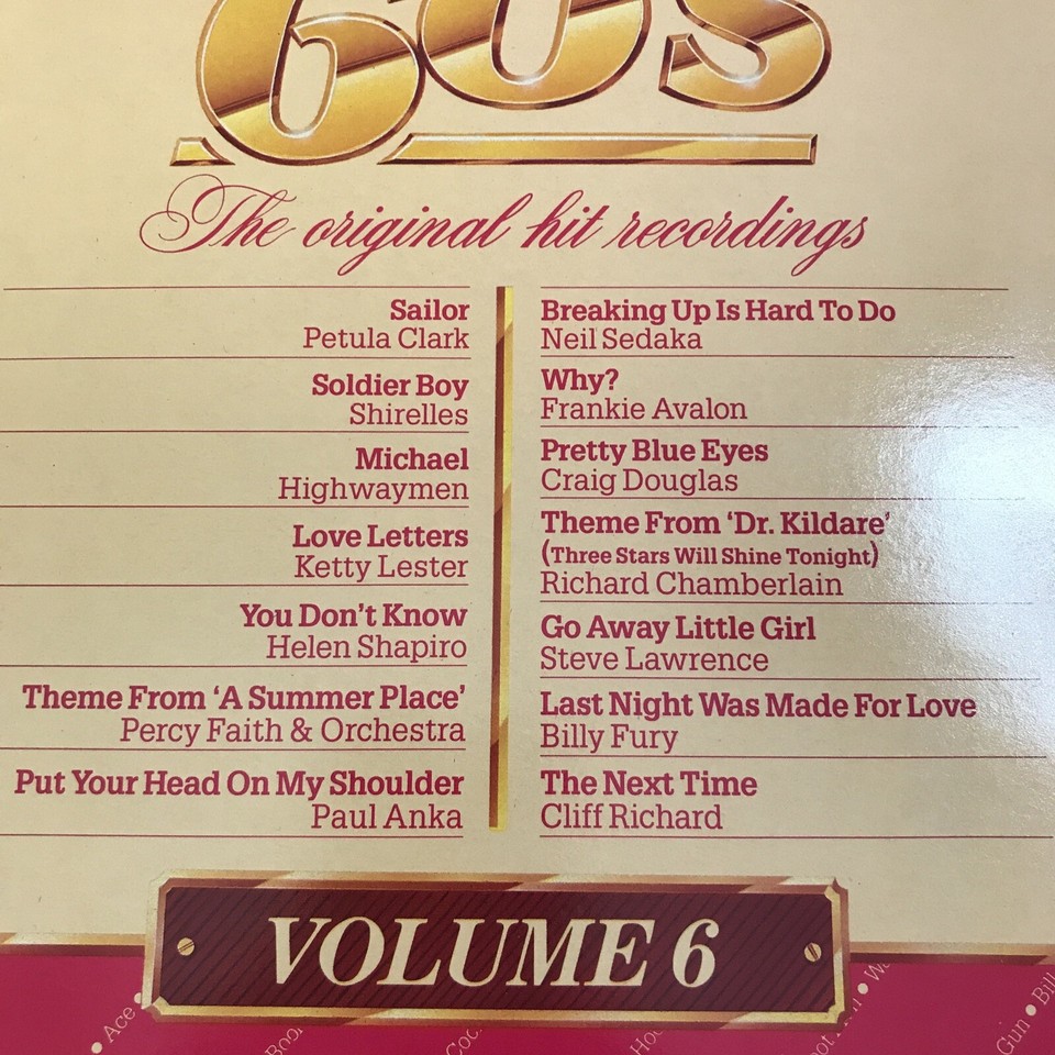 OLD GOLD COLLECTION 1960's Volume 6 - VARIOUS ARTISTS Vinyl Album. 1986 ...
