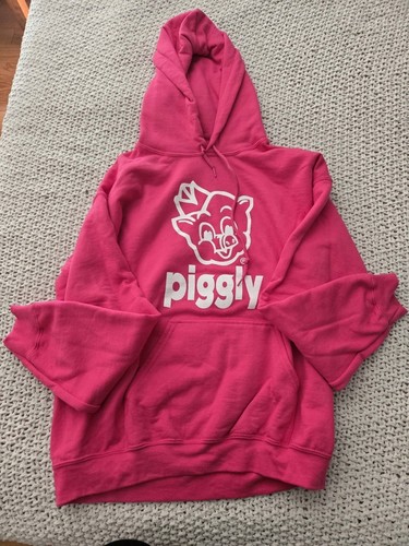 Piggly Wiggly Pink Hooded Sweatshirt Sz M | eBay