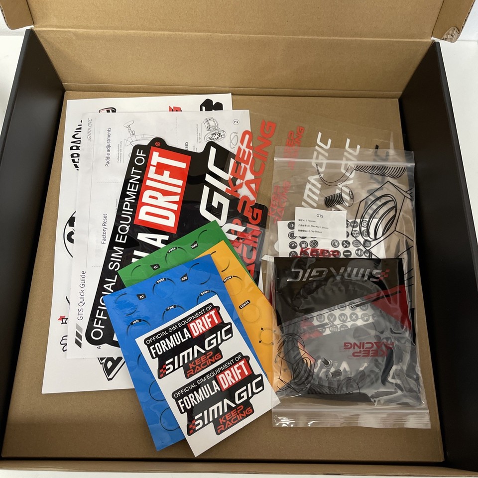 Simagic GTS SIM Racing Steering Wheel Leather Grip IRacing With Sticker ...