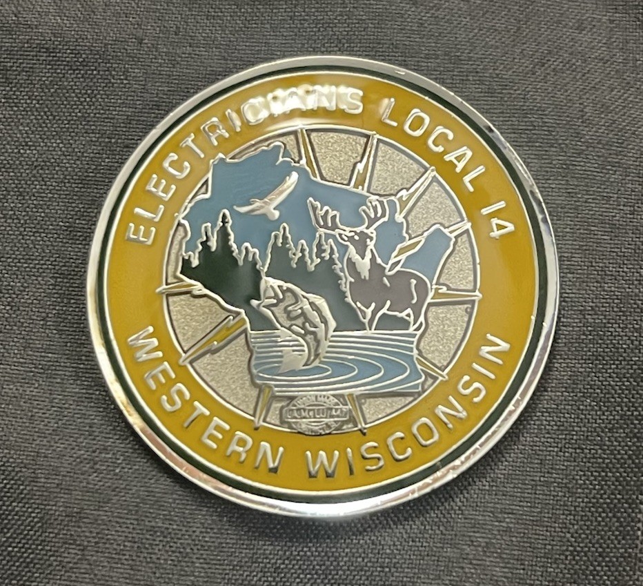 IBEW Local Union 14 Iowa & Fall Creek Wisconsin Challenge Coin | eBay