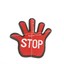 Red Hand Stop Symbol Iron On Embroidered Applique Patch w/ Red & White ...