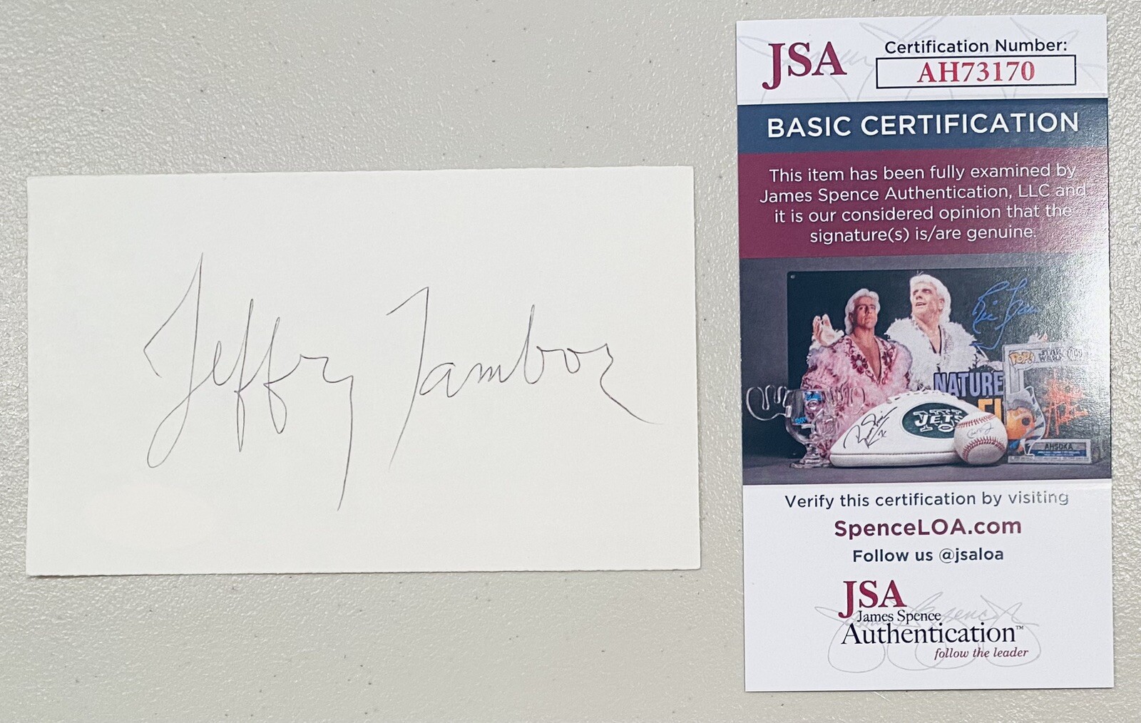 Jeffrey Tambor Signed Autographed 3x5 Card JSA Certified Arrested ...