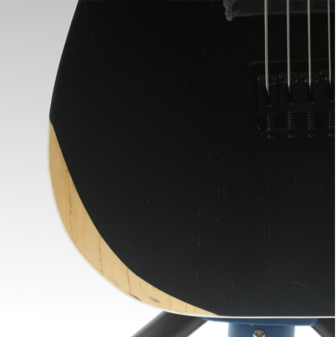 Custom 8-strings Electric Bass Guitar Black Strings Thru Body Black ...