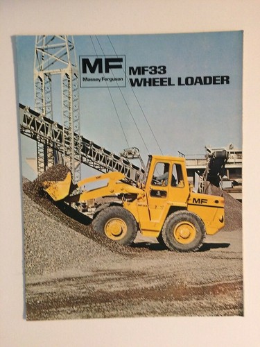 Massey-Ferguson MF 33 Front-End Wheel Loader Tractor Brochure 8 pg Orig ...