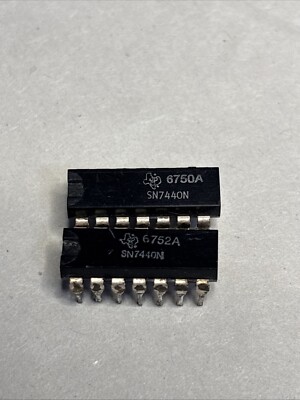 Pair Texas Instruments SN7440N Dual 4-Input NAND Gate 14-Pin IC Chip ...