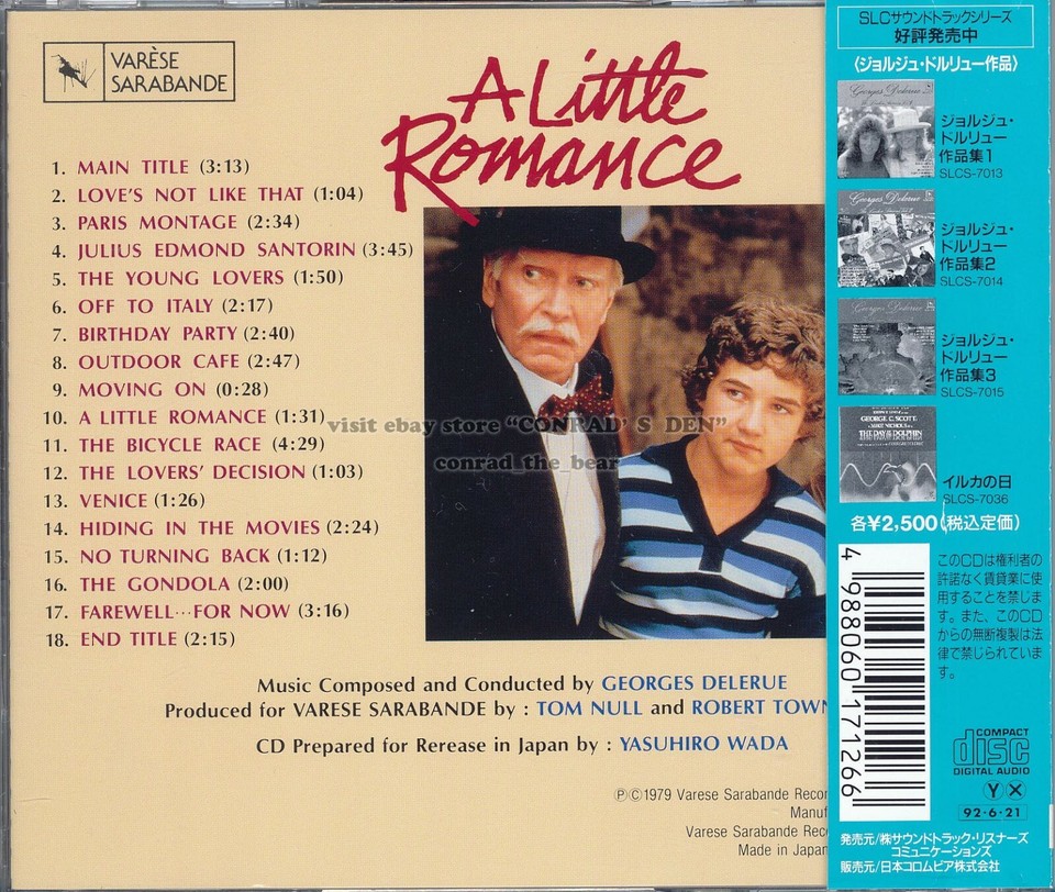 Georges Delerue "A LITTLE ROMANCE" Oscar-winning score Japan SLC CD out of print | eBay