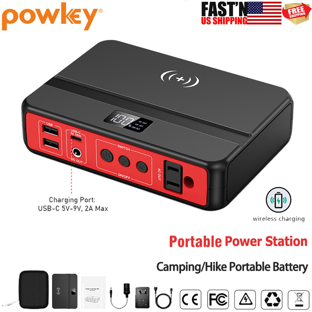 Powkey 83Wh Portable Power Bank 85W AC Phone Tablet Drone Backup ...