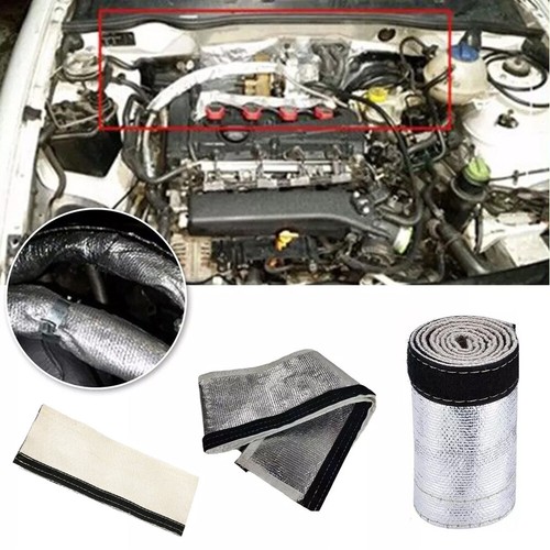 Metallic Heat Shield Sleeve Insulated Wire Hose Cover Wrap-Loom Tube ∫ ...