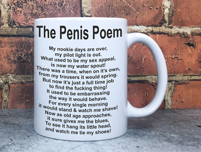 Penis Poem Coffee Tea Mug Novelty Secret Santa Christmas Gift ...