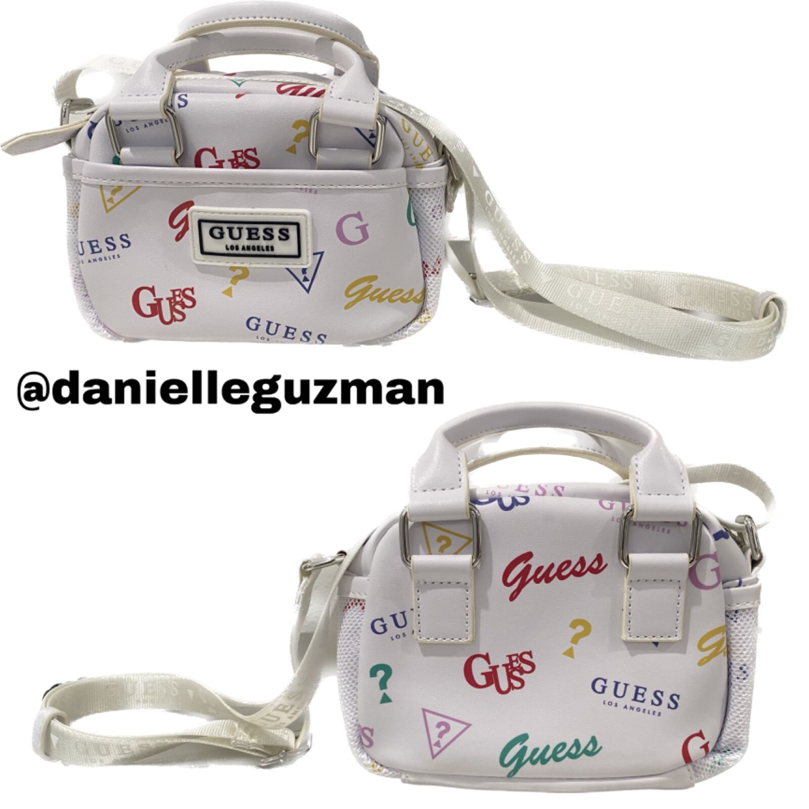 NEW Guess Multi Color Logo Mini Dome Satchel Style Cr… - Gem