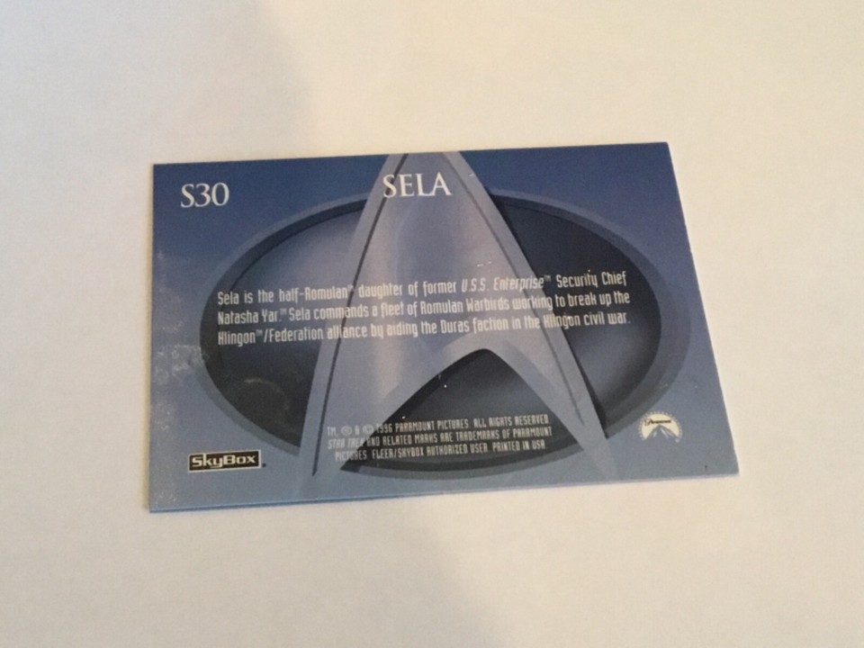 Star Trek TNG Next Generation Season 5 Embossed Chase Card S30 Sela | eBay
