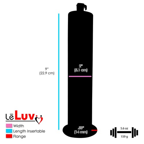 Penis Vacuum Pump Enhancer 9 Inch Length Untapered Gauge Cylinder ...