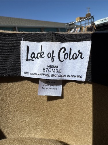 LACK OF COLOR WOOL WESTERN HAT BROWN Size M NWT | eBay