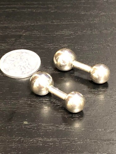 Tiffany & Co Barbell Ball Cufflinks Cuff Links Silver From Japan | eBay