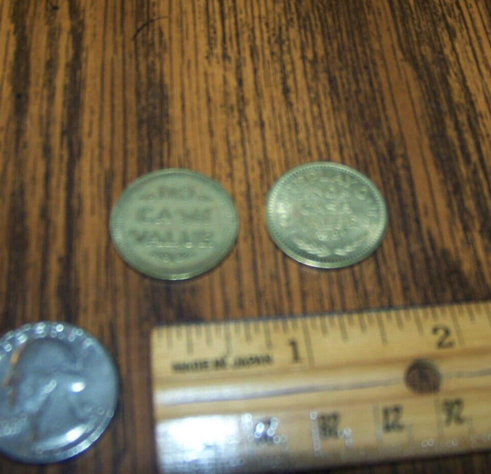 Vintage Arcade Video Game Tokens Eagle (Includes Both) Vintage 1980's ...