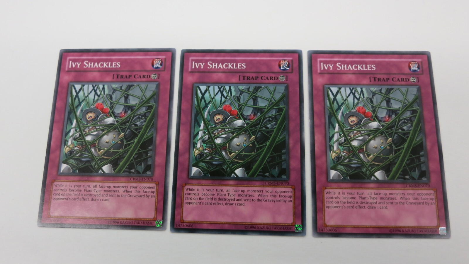3x IVY SHACKLES TRAP CARD CRMS-EN070 UNLIMITED COMMON YUGIOH NM ...
