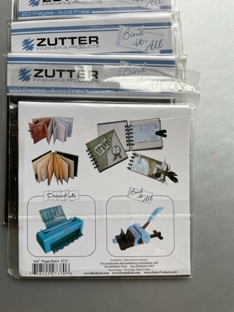 Zutter Pages - 5 Packets - 20 pages each - 4in. x 4in. - Black | eBay